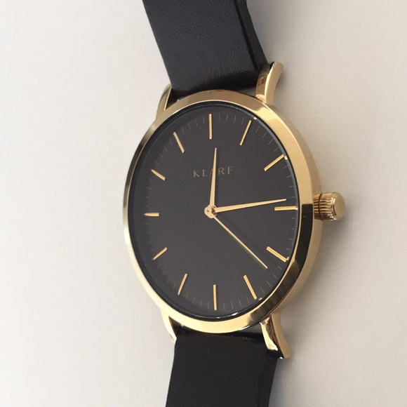 Klarf | Accessories | Klarf Classic Gold Black Watch | Poshmark